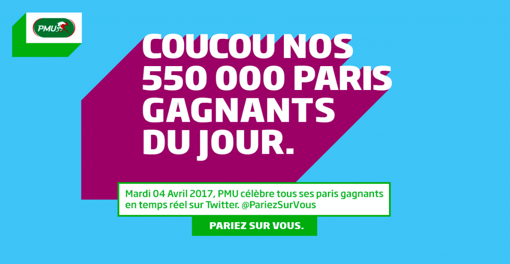 PMU célèbre chaque pari gagnant en temps réel sur Twitter