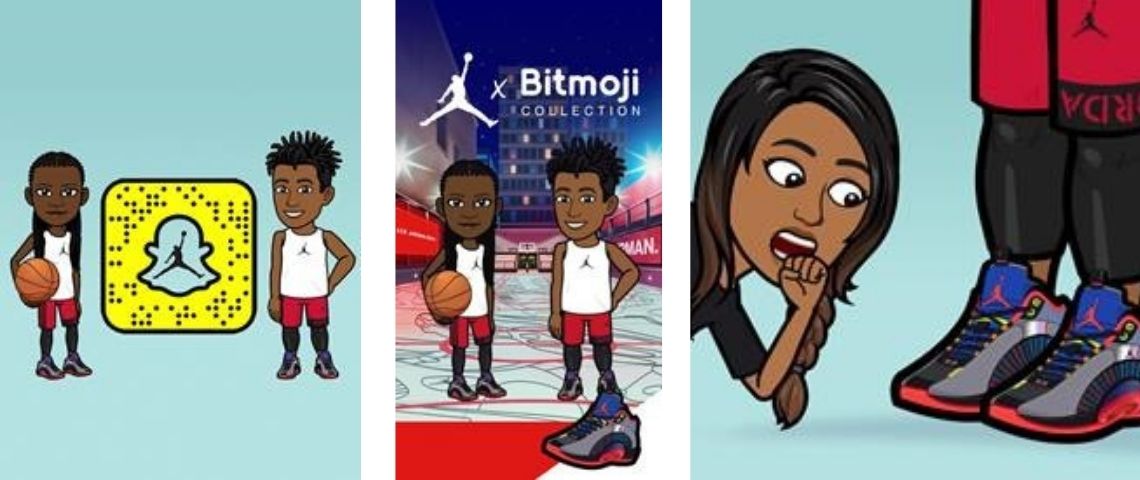 Partenariat Bitmoji x Jordan pour une collection sur Snapchat
