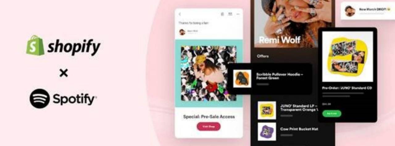 Shopify annonce un nouveau partenariat avec Spotify - L'ADN